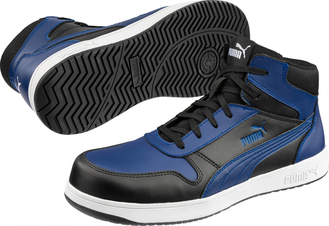 Veiligheidsschoenen Puma 63.007.0 "Frontcourt Mid Blue" Hoog S3L Marine - Veiligheidsschoenen ...